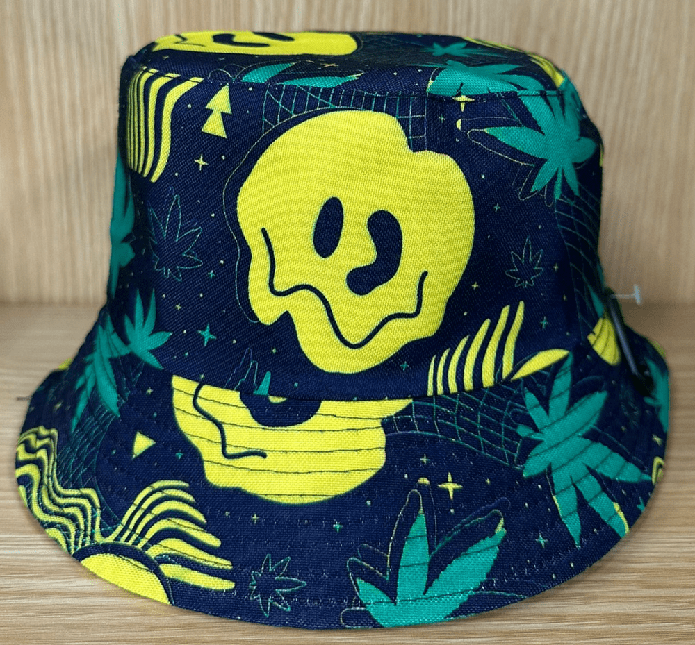 weed smiley bucket hat
