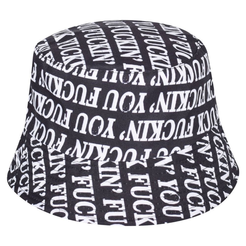 Wholesale bucket hat with black swear words