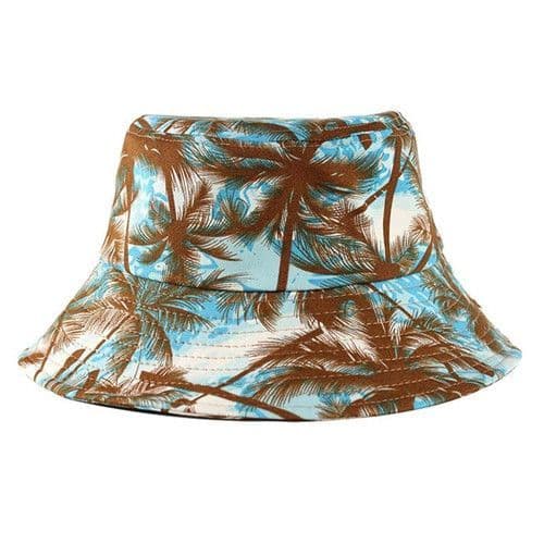 Wholesale palm blue tree bucket hat