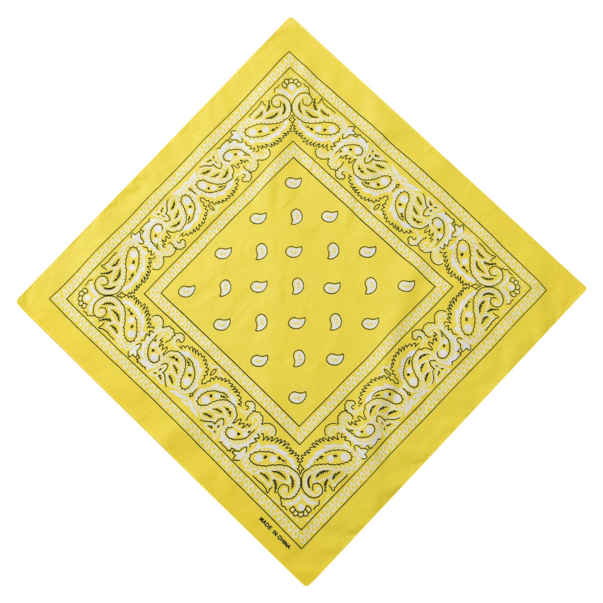 Yellow paisley bandana