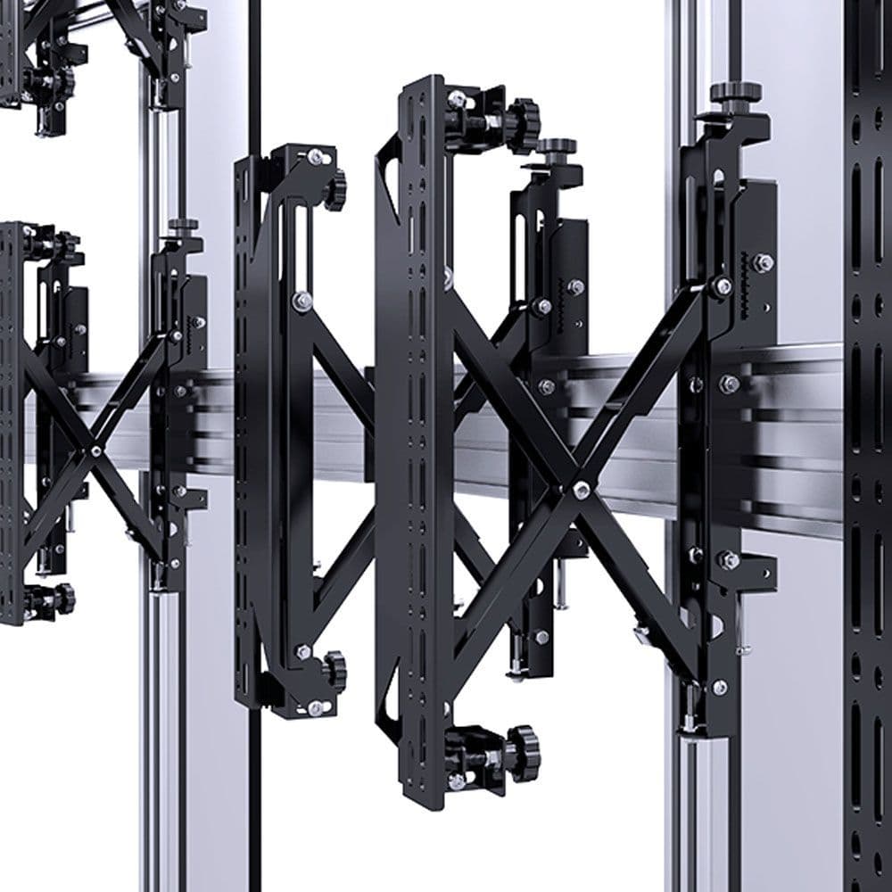B-Tech System X Universal Bolt Down 3x3 Videowall Stand For 60in Screens