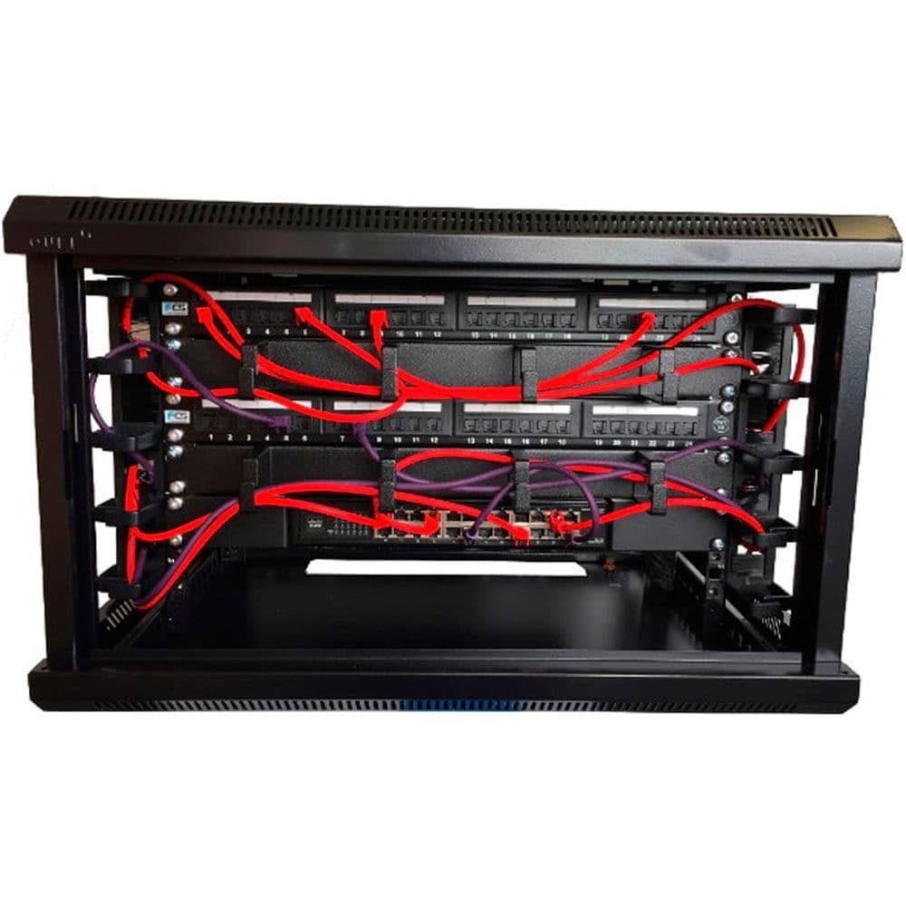 Qube 6U Vertical Wall Box Cable Management 1 Pair