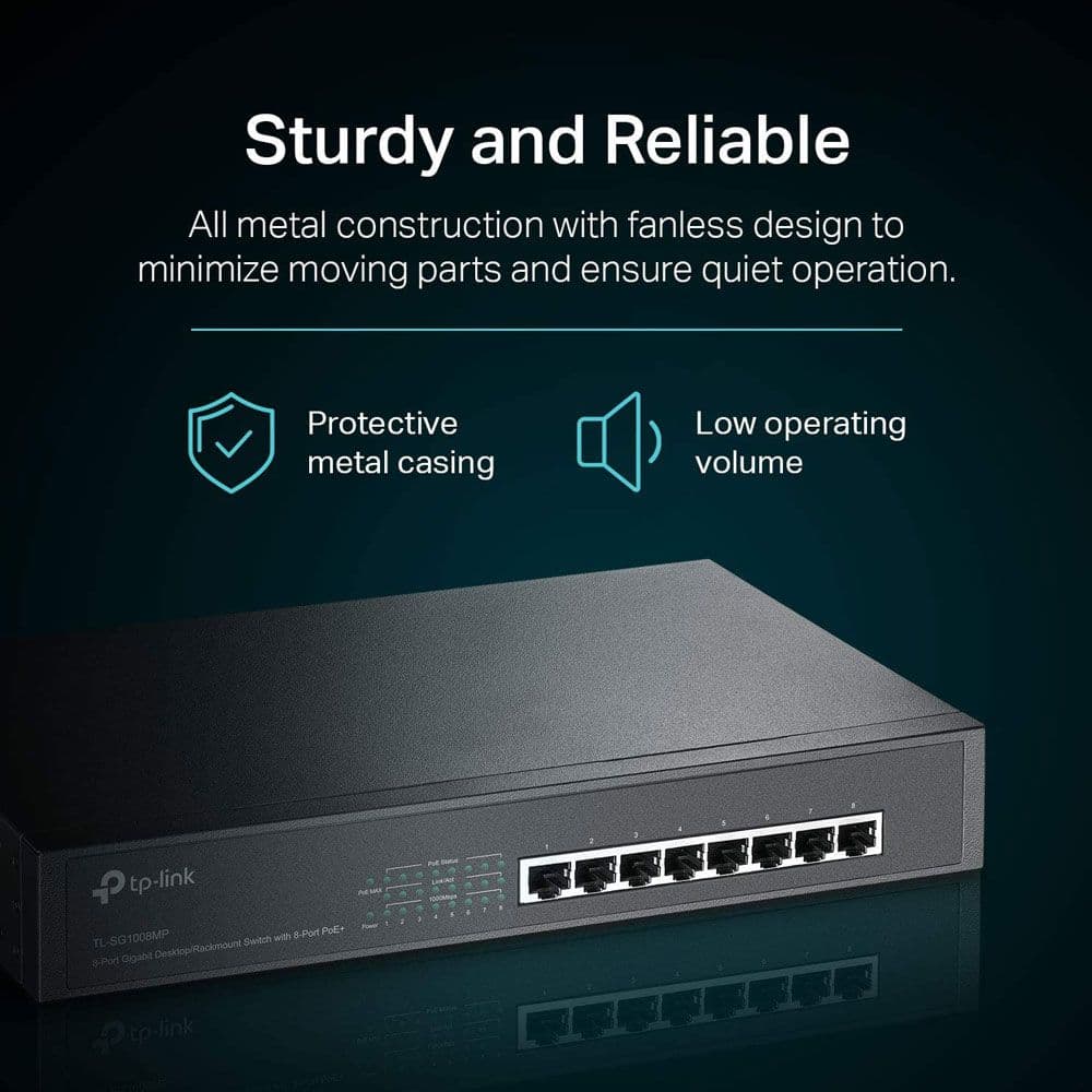 TP-Link 8-Port Gigabit Desktop/Rackmount Switch with 8-Port PoE