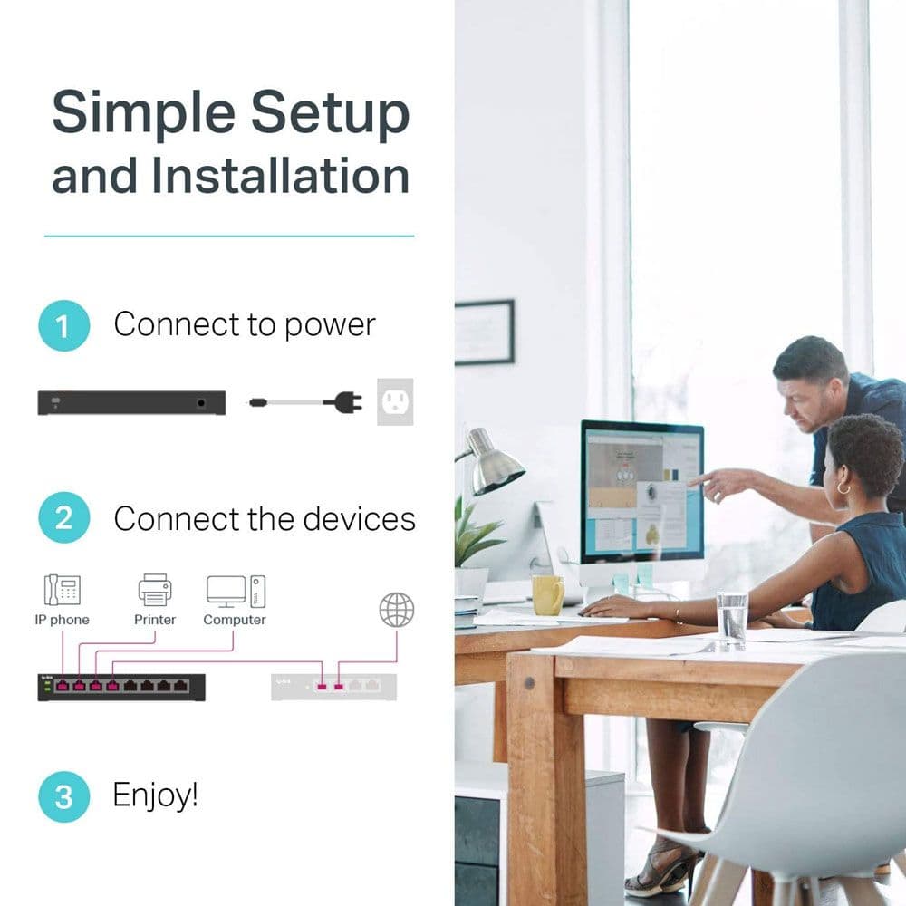TP-Link 8-Port Gigabit Desktop/Rackmount Switch with 8-Port PoE