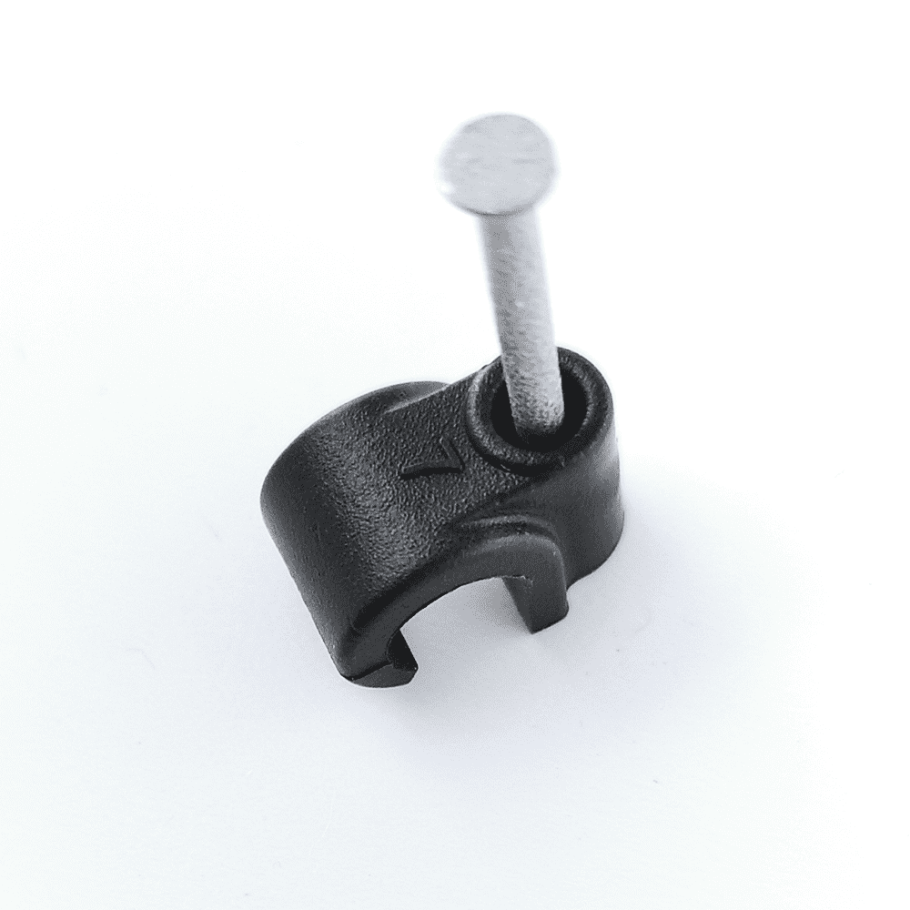 Unifix 7mm Round Coax Cable Clips Box of 100