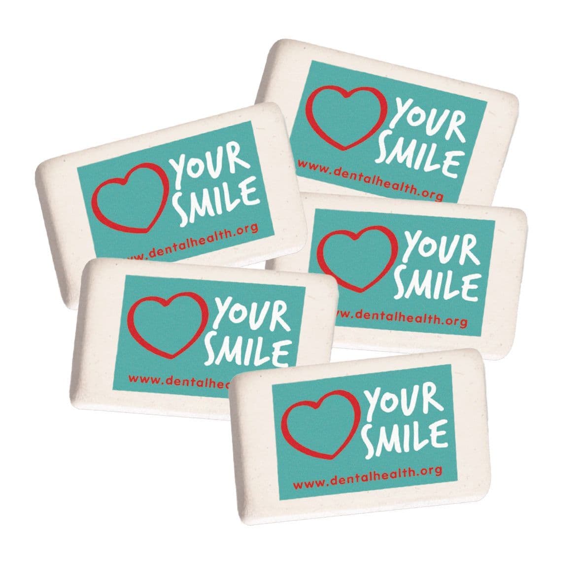 Smile Month Erasers Packs of 10 or 100