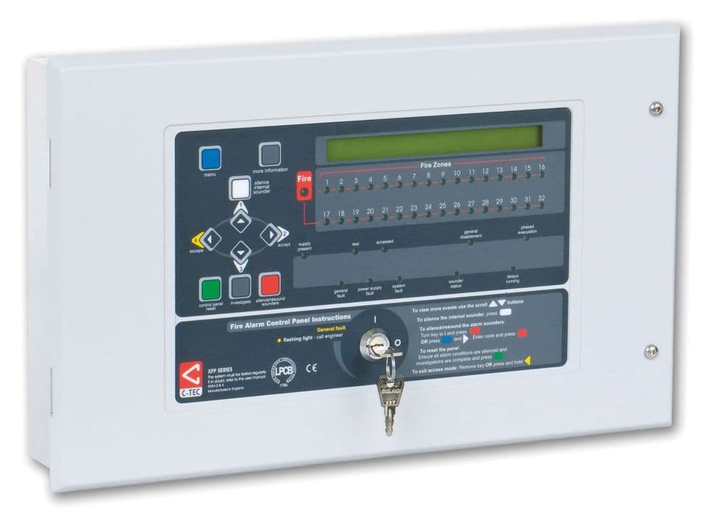 C-TEC XFP502/X 2 Loop 32 Zone Addressable Panel