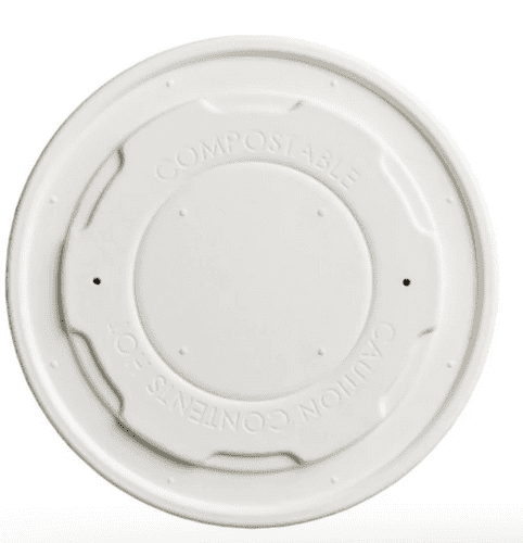 12oz White Bio-degradable Soup Containers & Lids