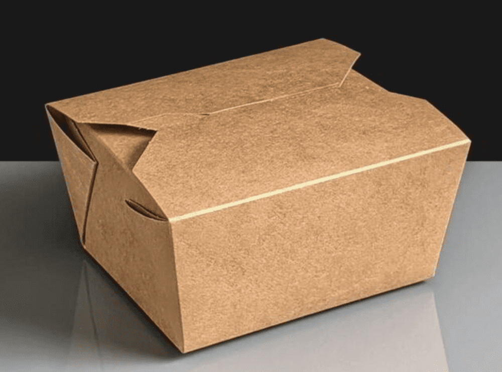 Biodegradable Leak-Proof Food Carton No 1 Kraft Brown - 26oz