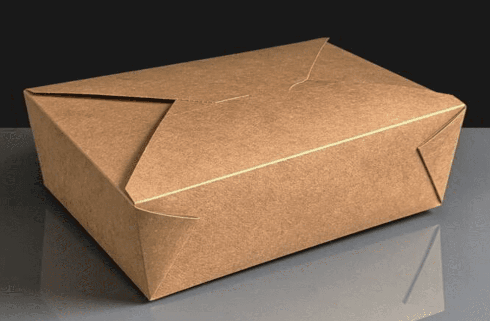 Biodegradable Leak-Proof Food Carton No 3 Brown - 69oz