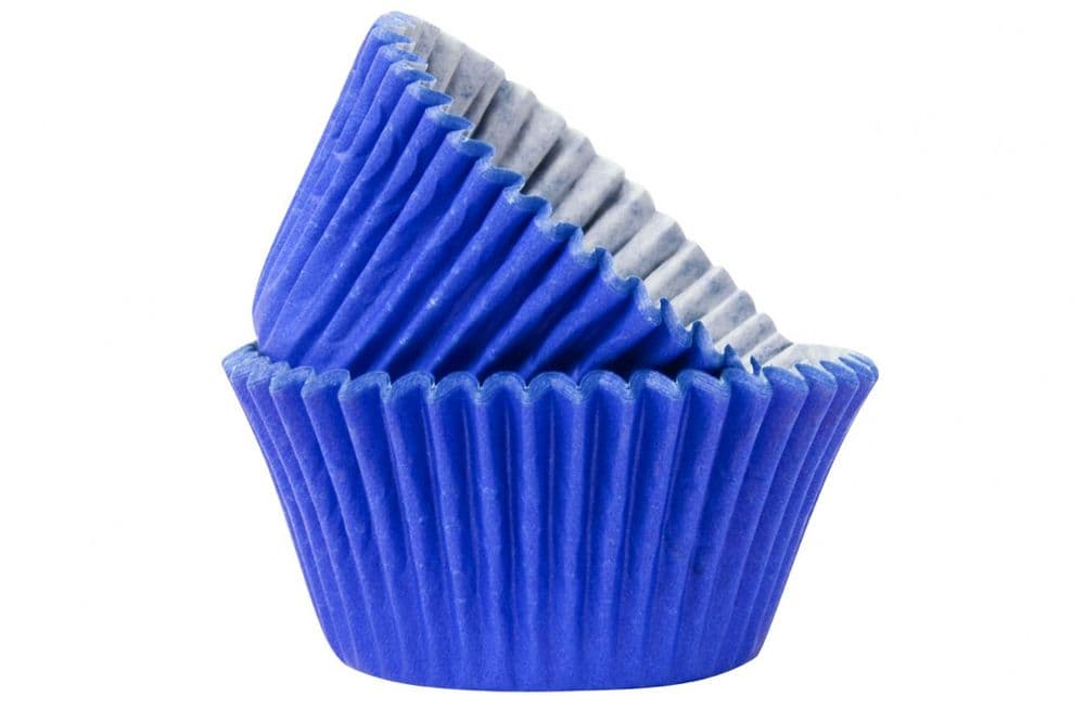 Blue Crimped Cupcake / Muffin Cases