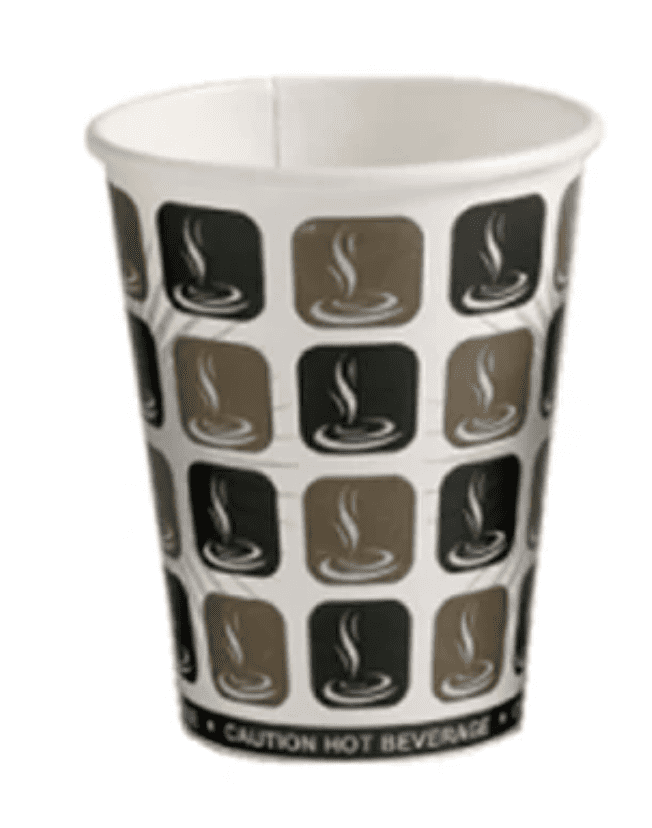 Cafe Coffee Mocha Hot Drink Paper Takeaway Cups Lids