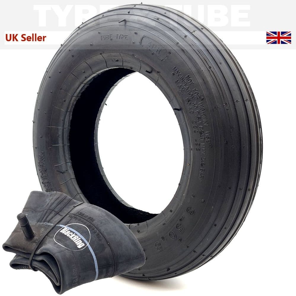 3.50-8 Tyre | Replacement 4pr Rib Tread Wheelbarrow Tire