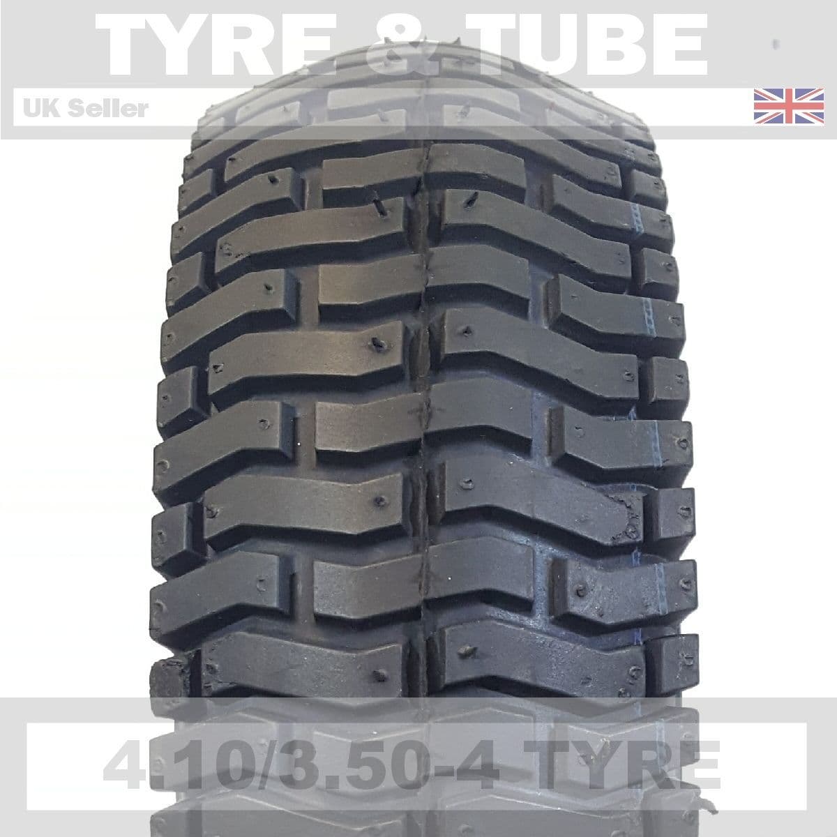 4-Ply Tubeless Tires 2-Pack Deli Tire 4.10/3.50-4 Stud Lawn Mower Tires ...