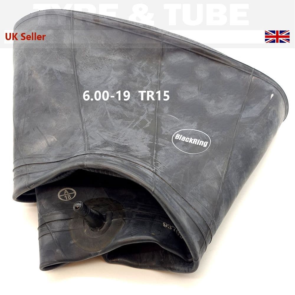 6.00-19 Inner Tube Straight Valve TR15 Tractor Implement Forklift Caravan