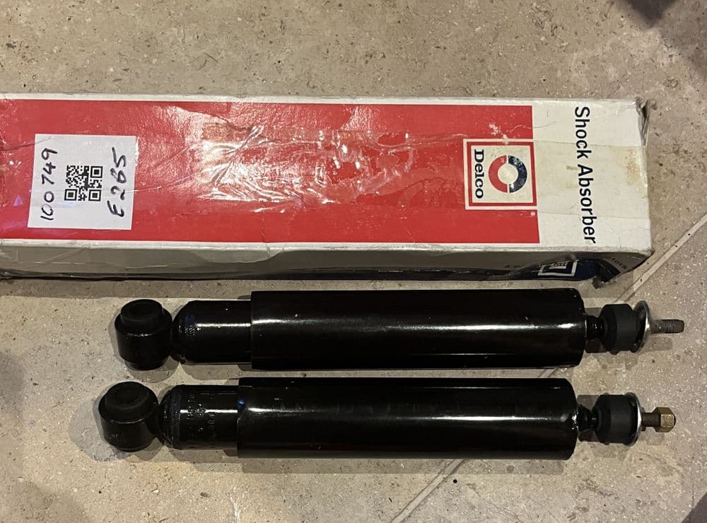1953-1962 Corvette C1 PAIR REAR SHOCKS GM Delco Absorber New