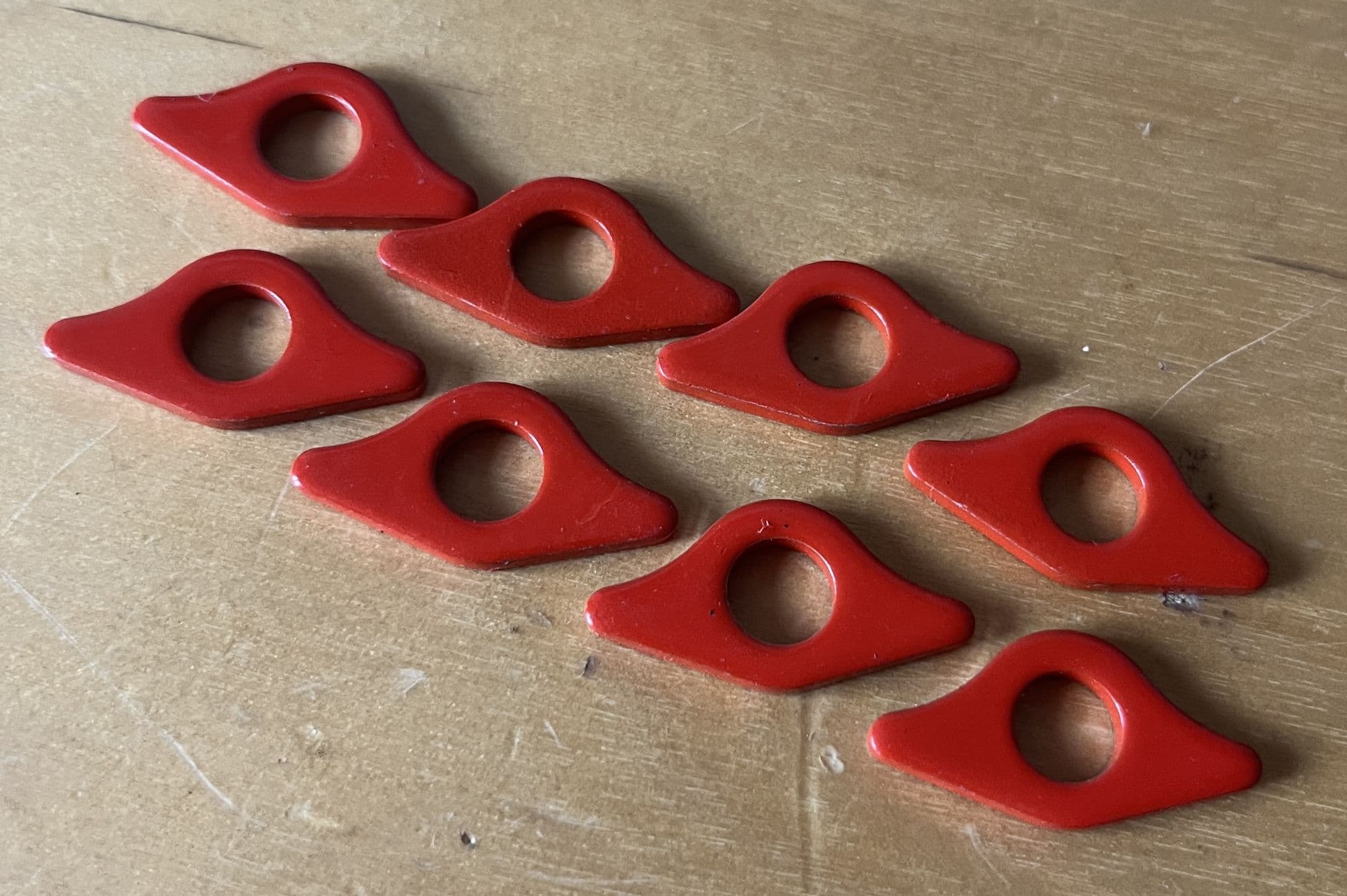 1955-65 Set of 8 SBC Valve Cover Retainers/Spreaders pre- painted new