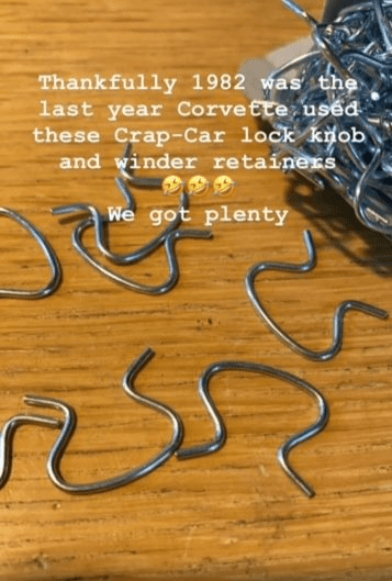 1956-1979 C1 C2 C3 Corvette GM 4168122 Window Crank/Lock Knob Retaining ...