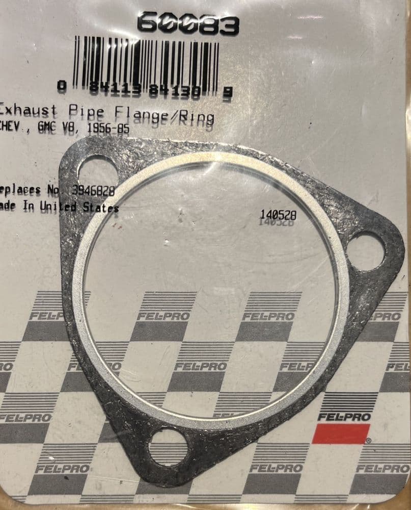 1956-1985 C1 C2 C3 2 5" heat riser Exhuast Gasket Fel-Pro 60083 New