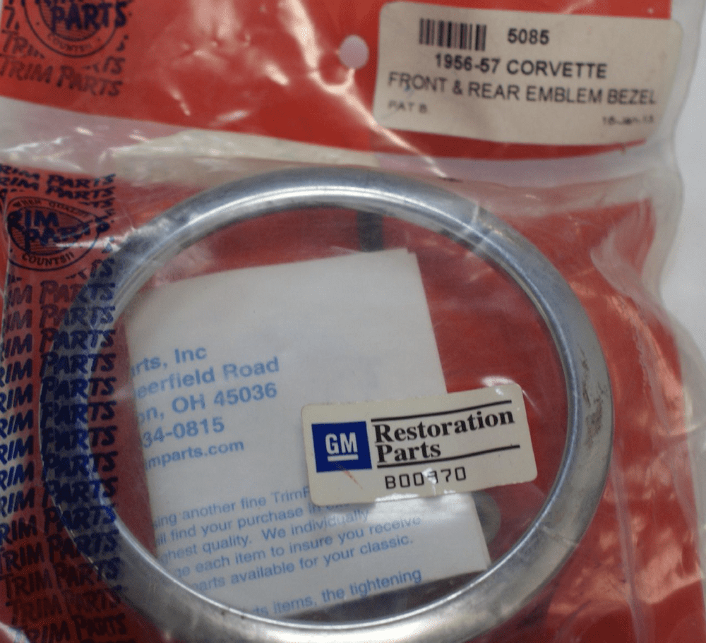 1956-57 C1 Corvette Front/Rear Emblem Bezel 5085 New