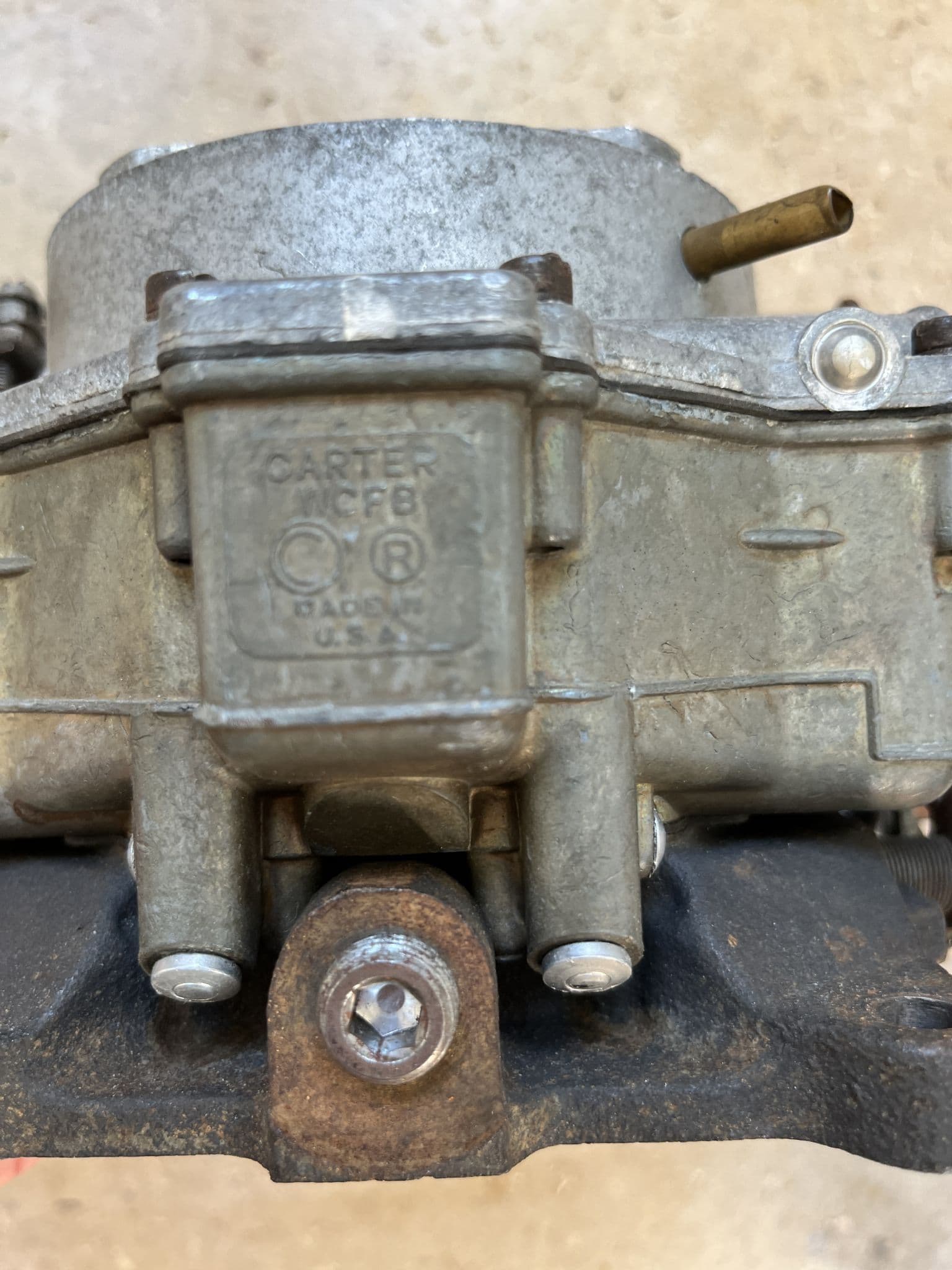 1956-65 Carter 6-1672 WCFB Series 4 Barrel Carburetor Used