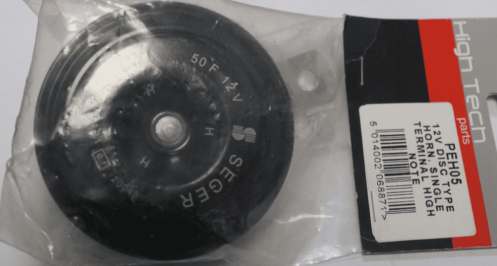 1956-96 Universal 12v Single Terminal High Note Disc Type Horn New