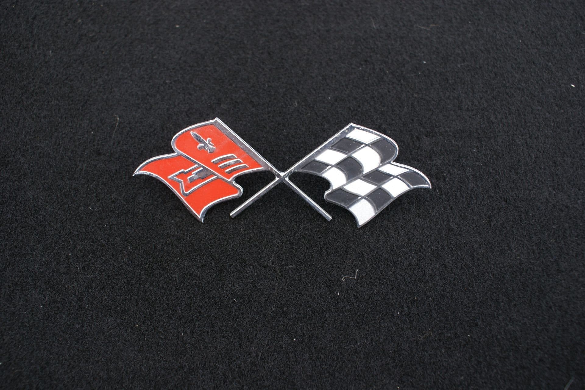 1957-1960 C1 Corvette X-Flag Emblem Used