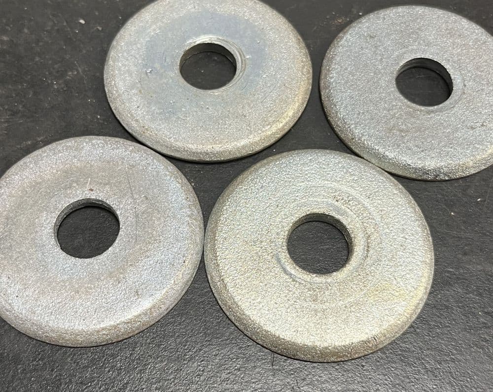 1963-1982 2x C2 C3 Rear Spring Donut Washers refurbished