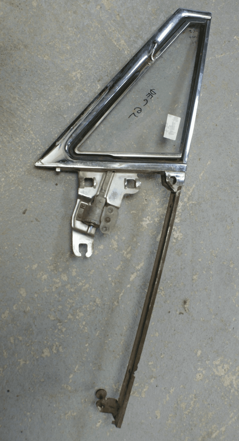 1963-67 C2 Corvette Conv LH Quarter vent Window & Frame Date Coded VJ ...