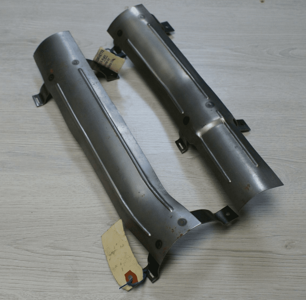 1964-67 C2 Corvette 2 5" Exhaust Heat Shield W/Strap Kit New