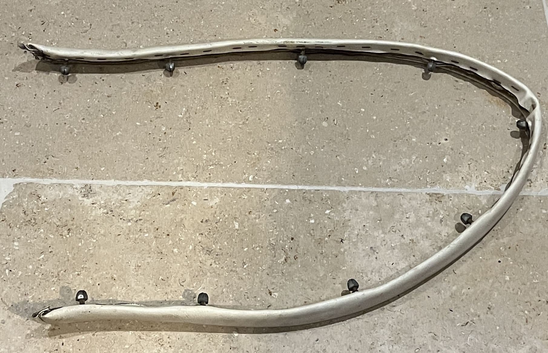 1965-1967 C2 Convertible Rear Deck white VINYL STRIP inc dome nuts Used