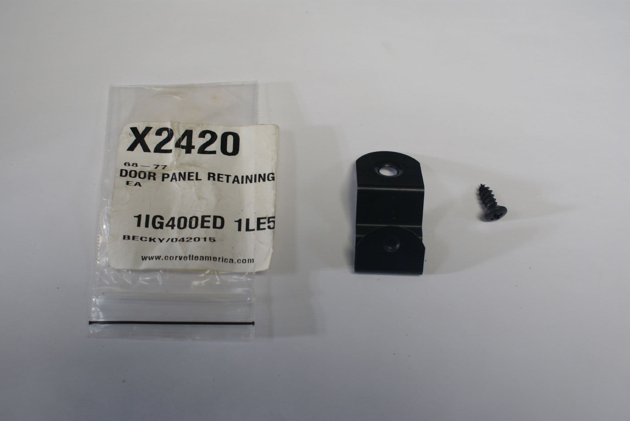 1968-1977 C3 Corvette Door Panel Retaining Clip W/Screw New