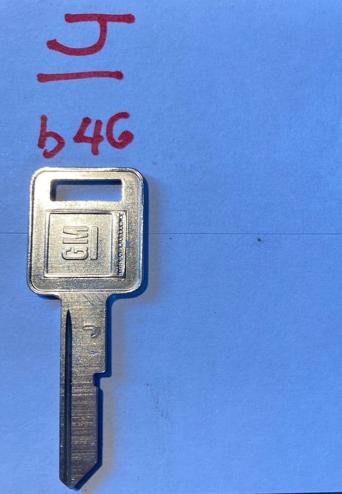 1968-1985 KEY J B46 Corvette C3 -C4 Single Sided Square-Head Key ...