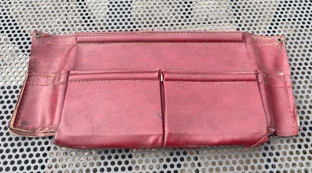 1969-1977 Corvette MAP POCKET in passenger side lower dash dark red
