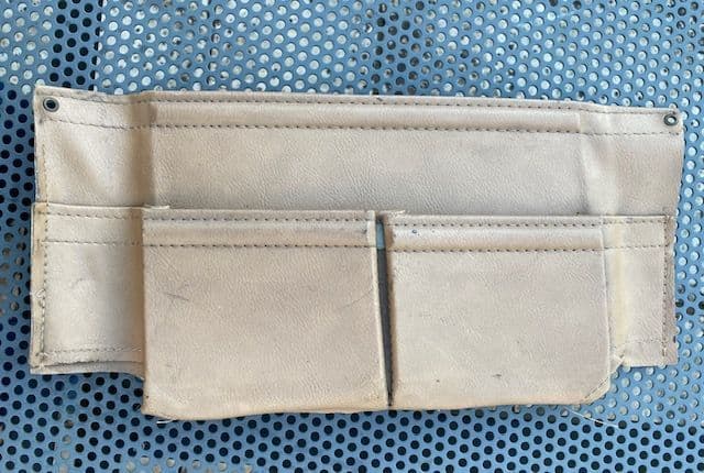 1969-1977 Corvette MAP POCKET in passenger side lower dash saddle tan