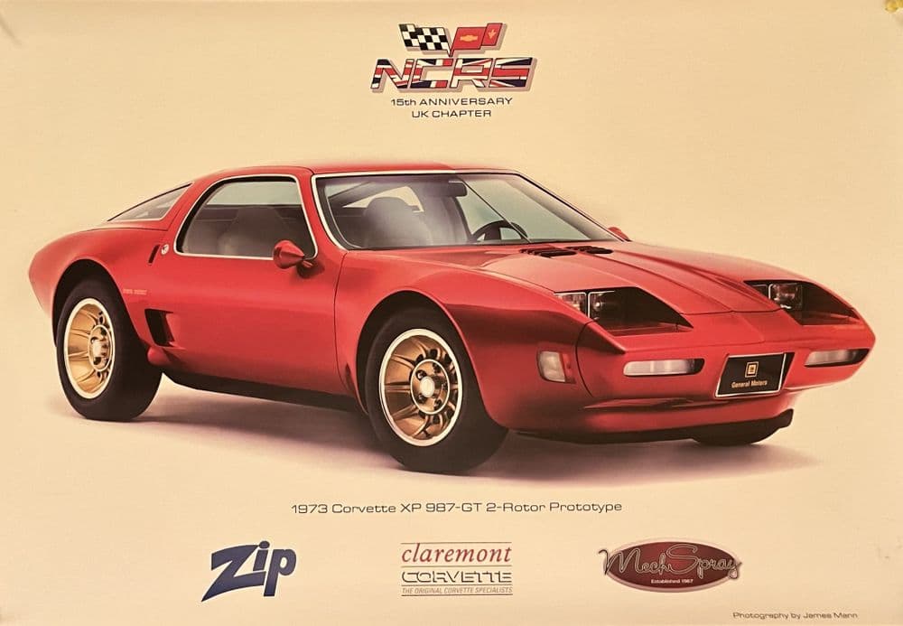1973 CORVETTE 2-ROTOR PROTOTYPE NCRSUK James Mann poster 24"x 36" 61x92cms
