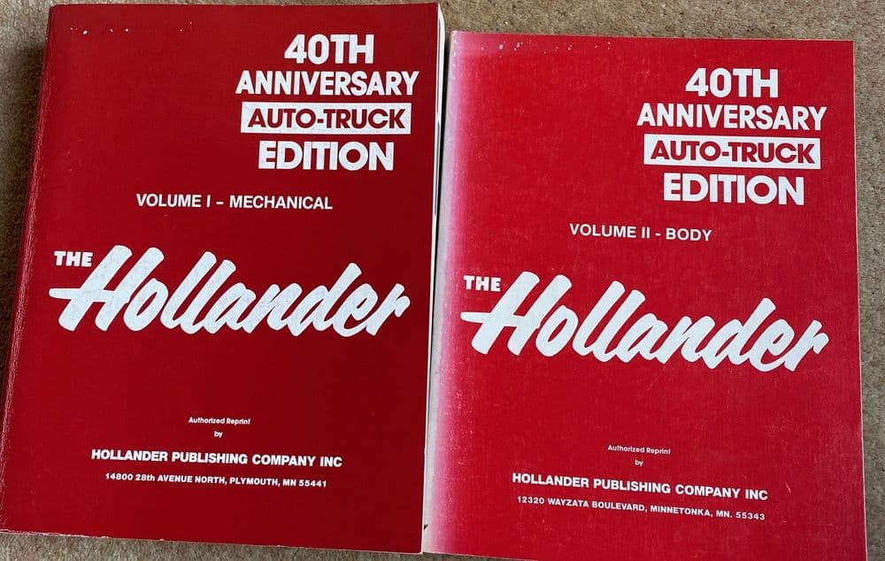 1974 HOLLANDER 40TH Anniversary 1974 2-Vol Auto & Truck Mech and Body ...