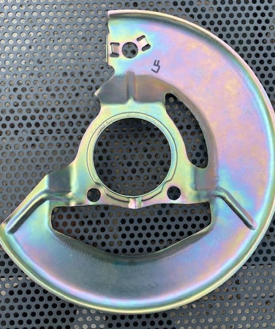 1976-1982 LH Front Brake Splash SHIELD GM 3953423 New Gold Passivate ...