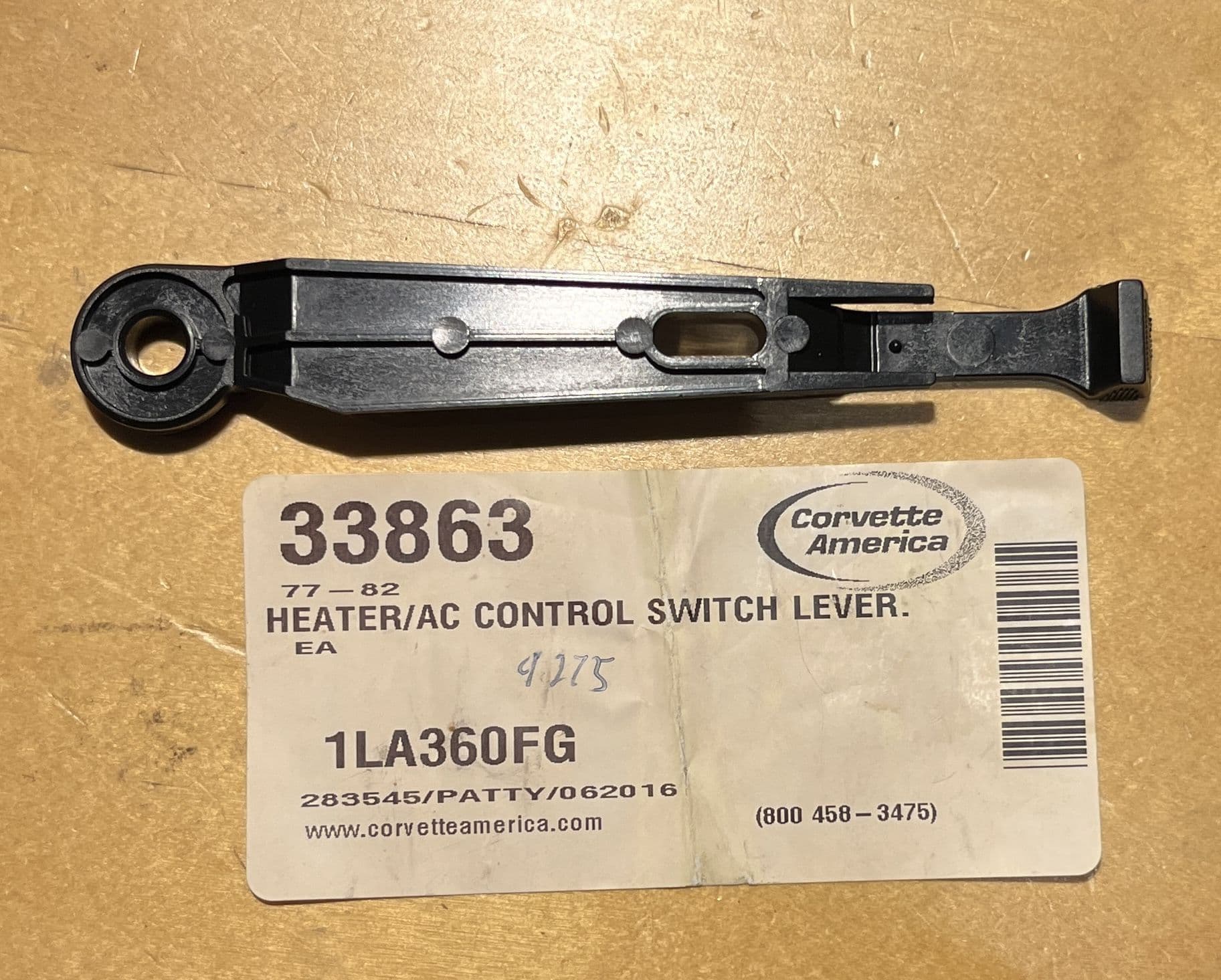 1977-82 C3 Corvette Heater & A/C CONTROL LEVER 33863 New 1