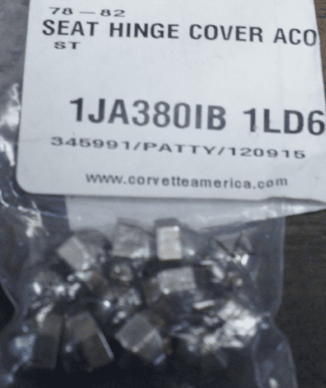 1978-82 Seat Hinge Cover Acorn Nuts Set Of 4 CA 23034 New