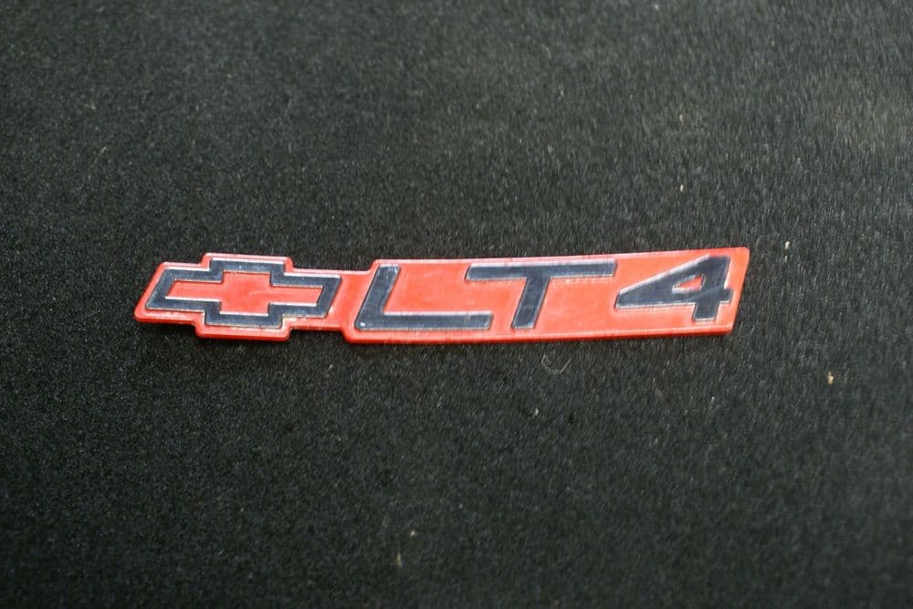 1996 C4 Corvette LT4 Plastic Emblem Used