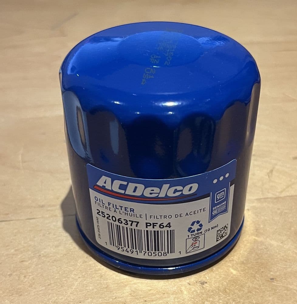 2014 GM 25206377 Corvette C7 & C8 Oil Filter AC Delco PF64 New