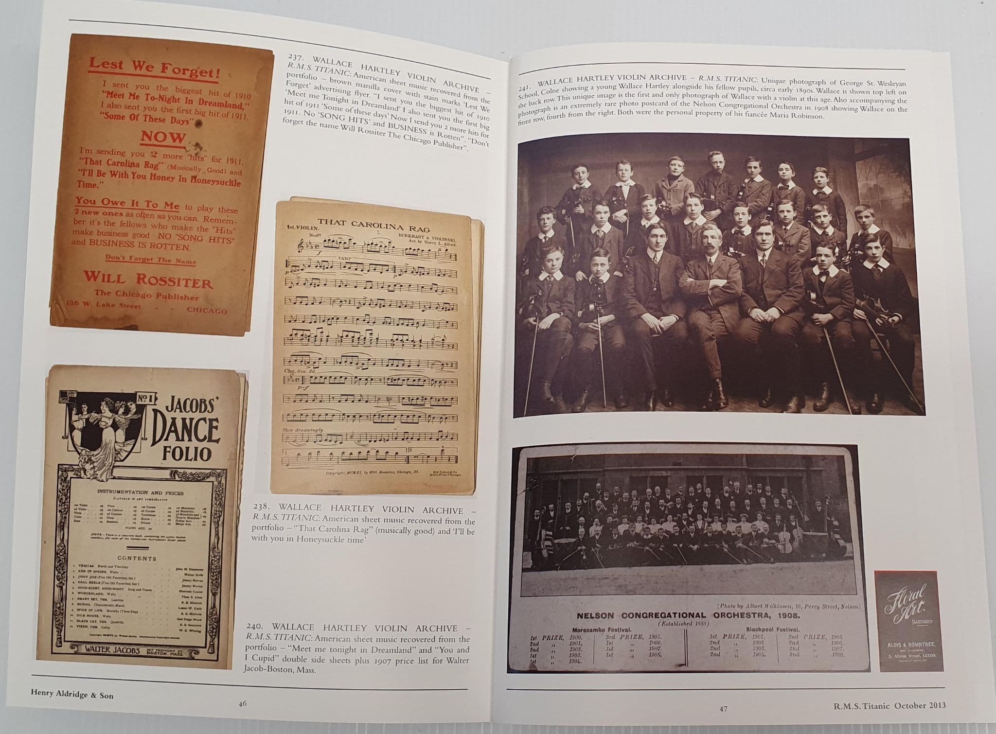 2013 October The Wallace Hartley Titanic Violin Sale