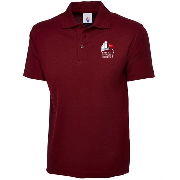 BTS Embroidered Pique Polo Shirt in Maroon