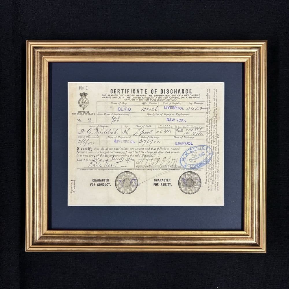 Genuine Cevic Certificate of Discharge