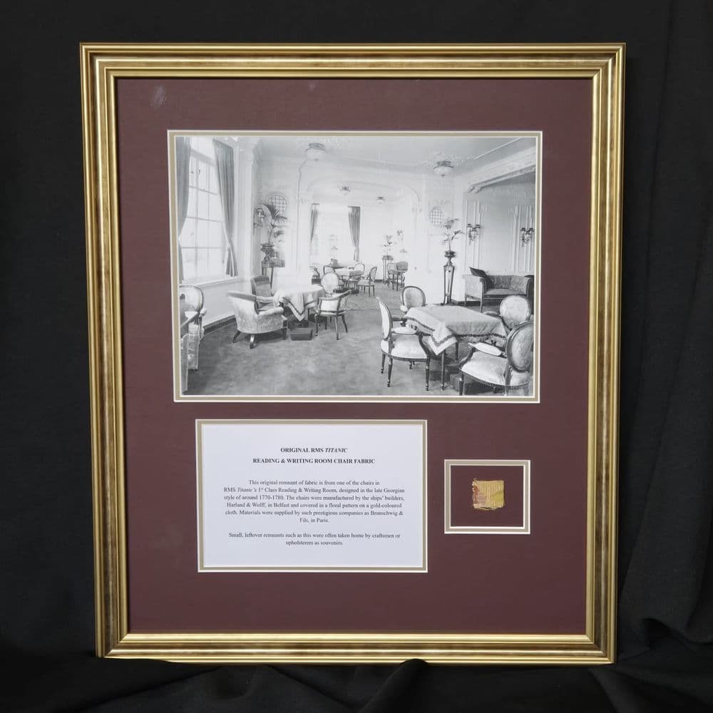 Genuine/Original RMS Titanic Reading & Writing Room Chair Fabric