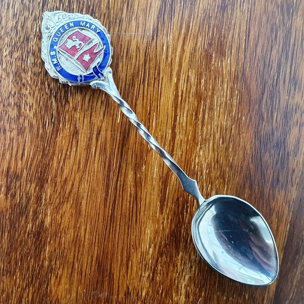 Original Cunard White Star RMS Queen Mary Souvenir Spoon