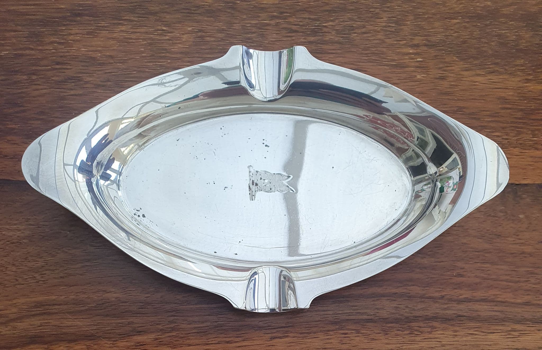 Original White Star Line Silver Oval Ashtray