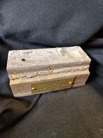 RMS Olympic 1st class lounge window frame 6 inches