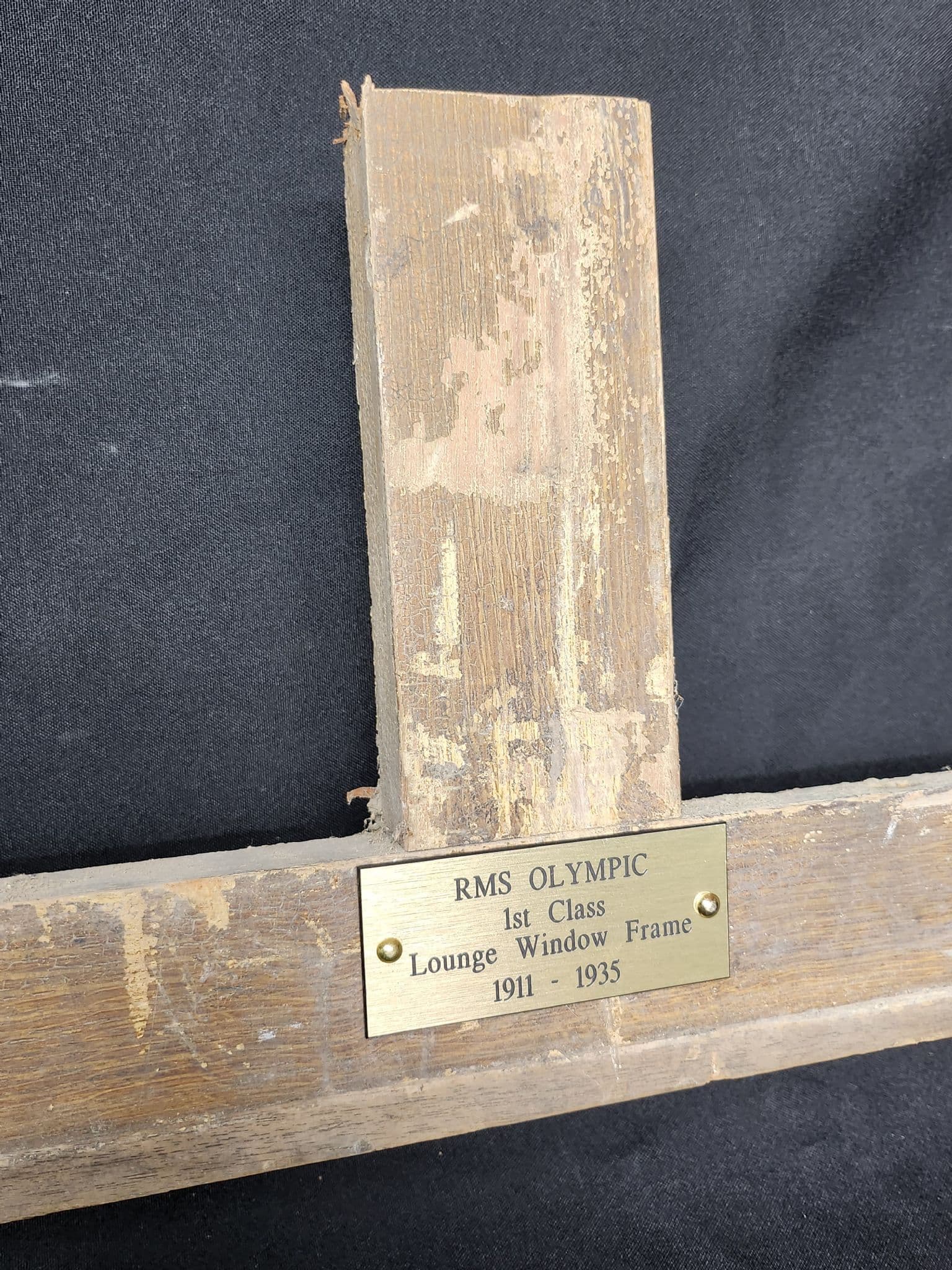 RMS Olympic 1st Class Lounge Window Frame Section